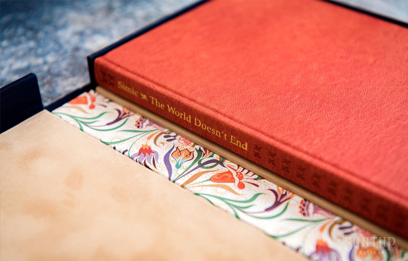 The World Doesn't End by Charles Simic - Lettered Edition – Suntup Editions